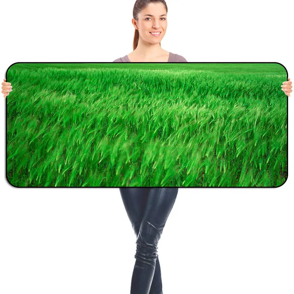 Green grass Mouse Pad with Gel Wrist Rest, Mousepad with Base Mouse Mat ...