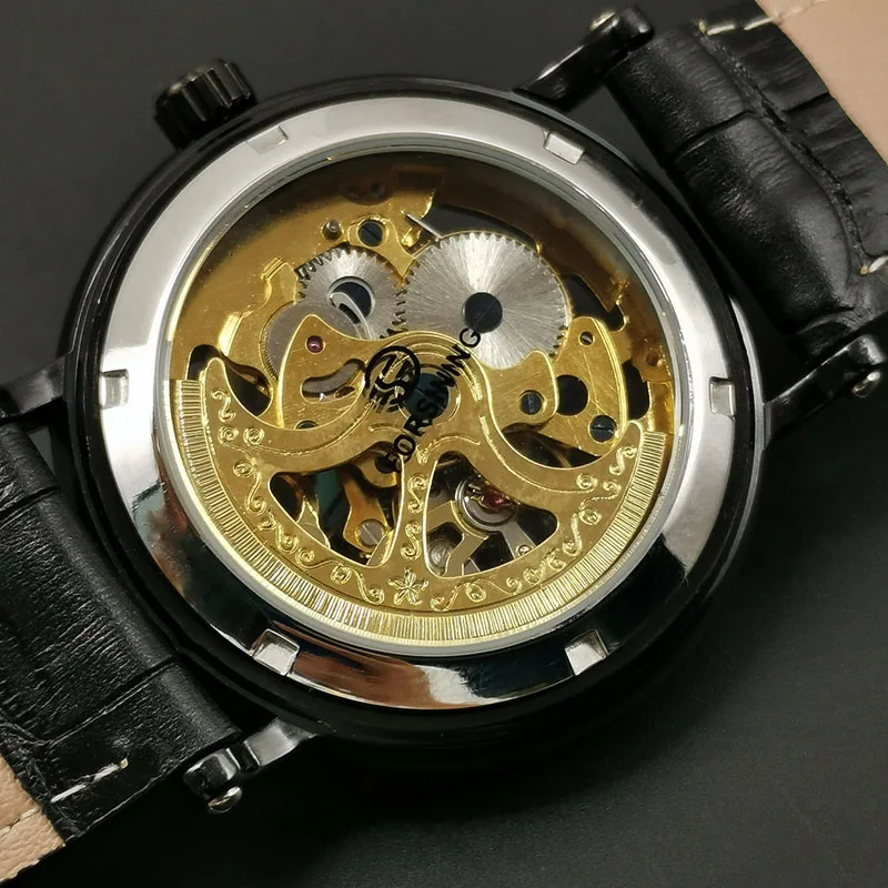 Leather Band Roman Numerals Hand-Wind Mechanical Watches Sports Army ...