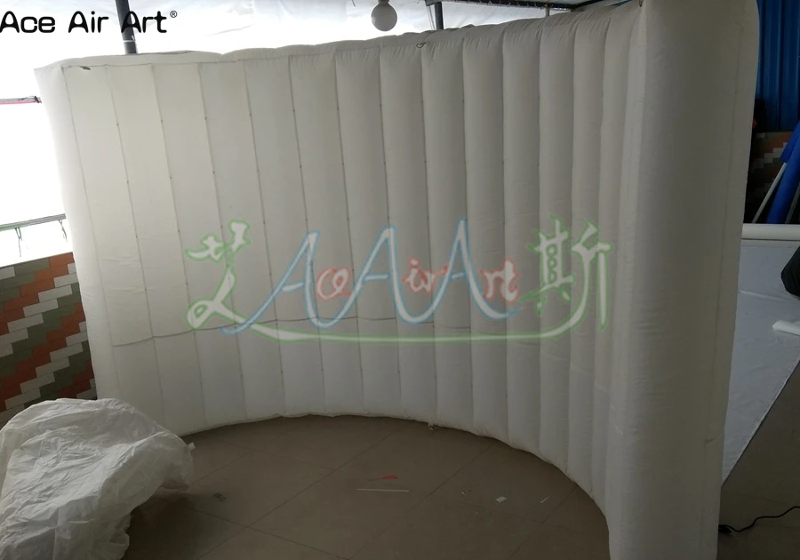 3.6mw X 2.1mh Inflatable Photo Wall,dj Booth Backdrop,logo Ground With ...