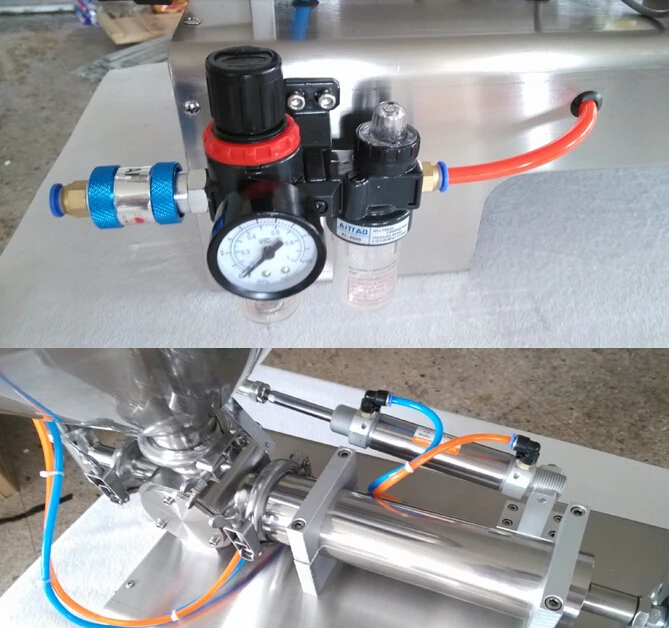 Free shipping 1000ml model hopper filler pneumatic piston filling ...