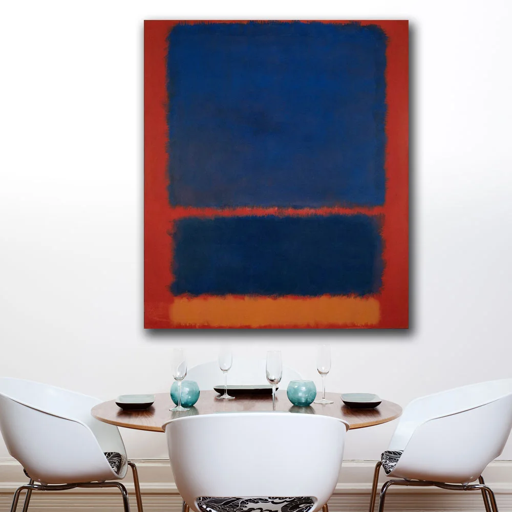 Large Size Blue Orange Red by Mark Rothko Oil Painting Wall Art ...