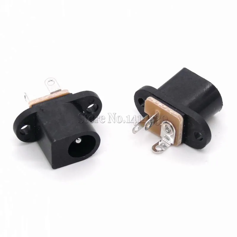 10pcs Dc017 Dc Female Power Socket 5.5mm*2.1mm With Ear Screw Hole Dc ...