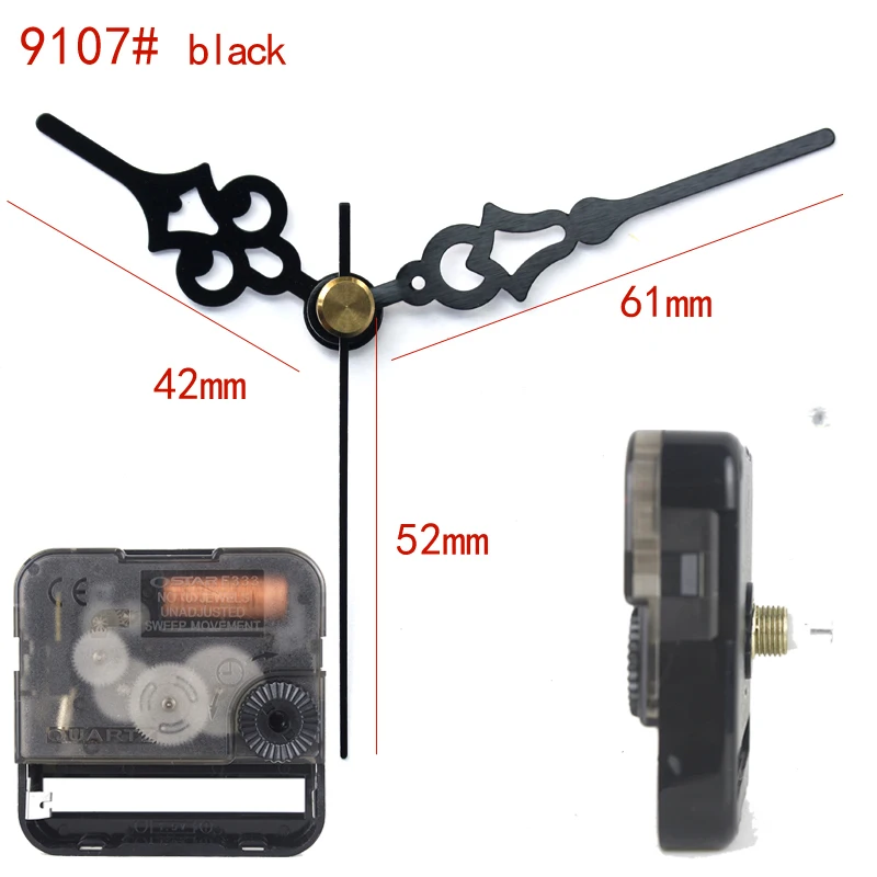 Ostar F333 Silent Movement Plastic quartz clock mechanism with 9107 ...