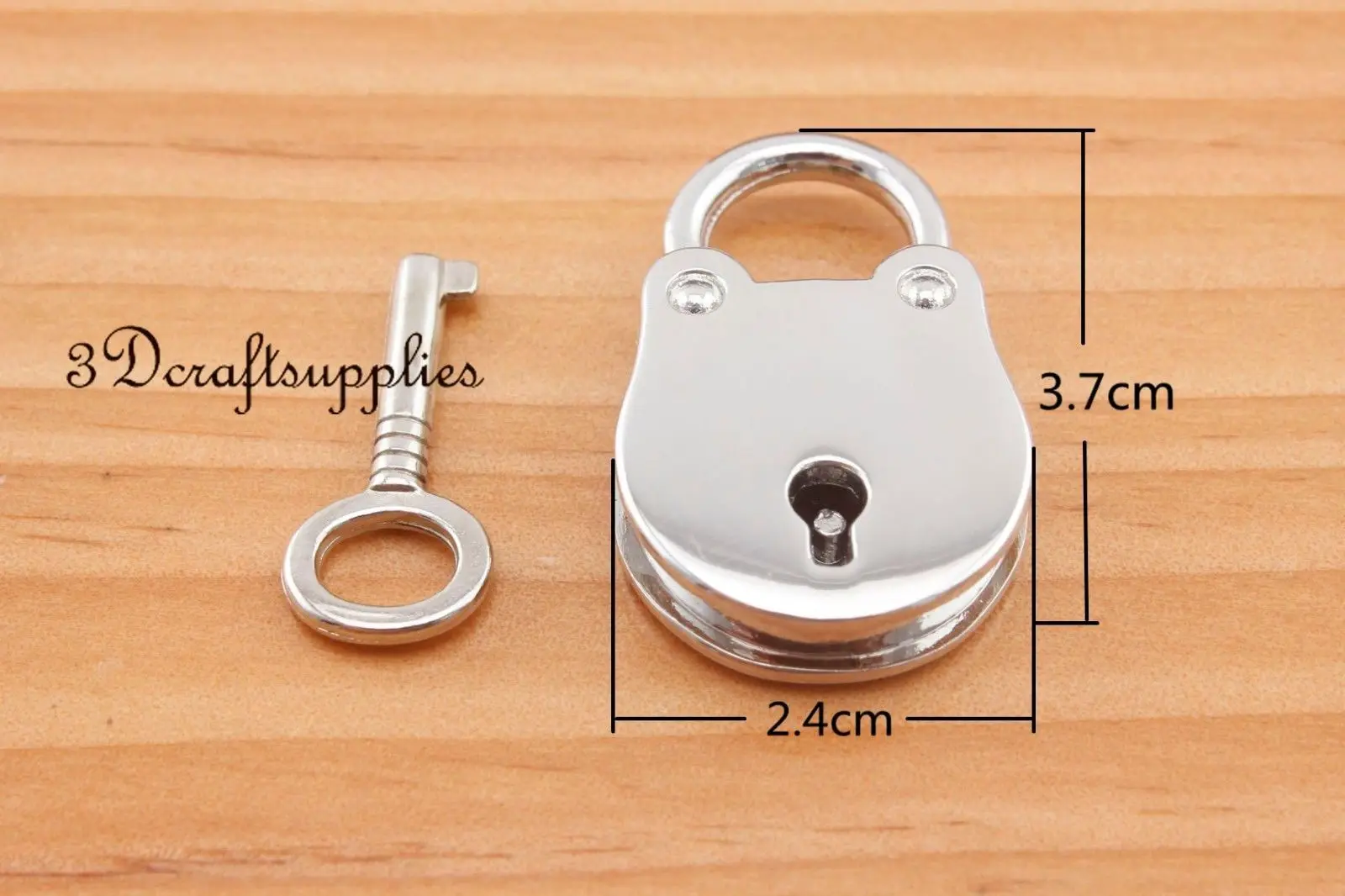Padlock Purse Lock Come With Key Silver 3.7 Cm X 2.4 Cm E9 - Bag Parts ...