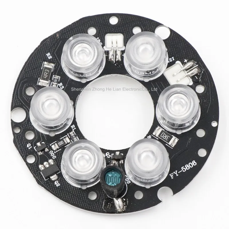 CCTV Accessories Nano infrared 6 Grain IR LED board for Surveillance ...