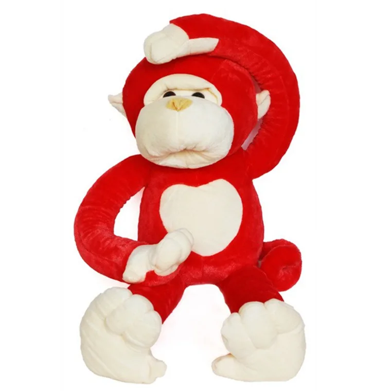 Red-Monkey-plush-toy-doll-doll-birthday-gift-Valentine-gibbons-apes ...