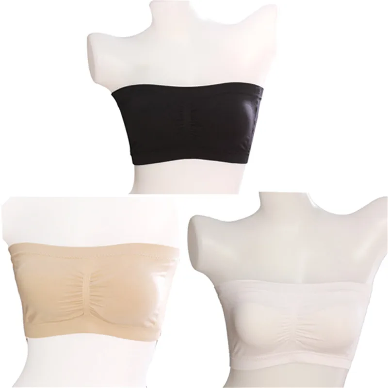 2017 Hot Selling Womens Sexy Strapless Crop Top Bra Bandeau Boob Tube