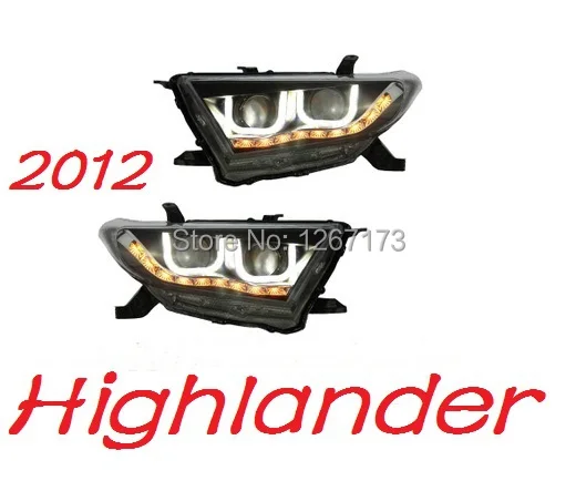 Free Ship,2012~2014 TOYOTA Highlander headlight with xenon projector ...