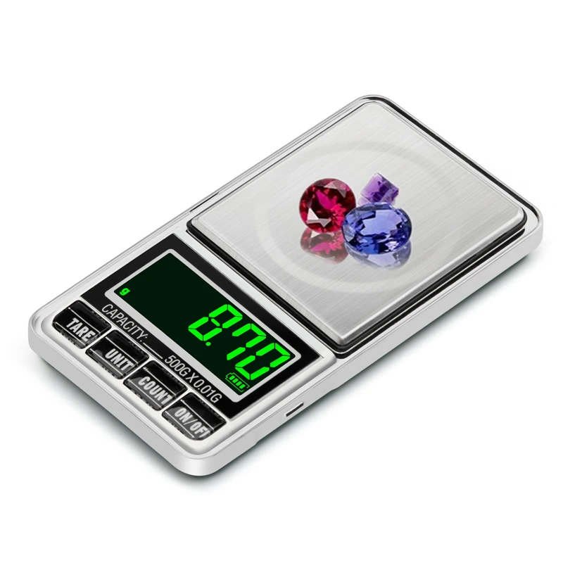 Mini Digital Pocket scale 500g/300g/200g x 0.01g Jewerlry Gold Gram ...