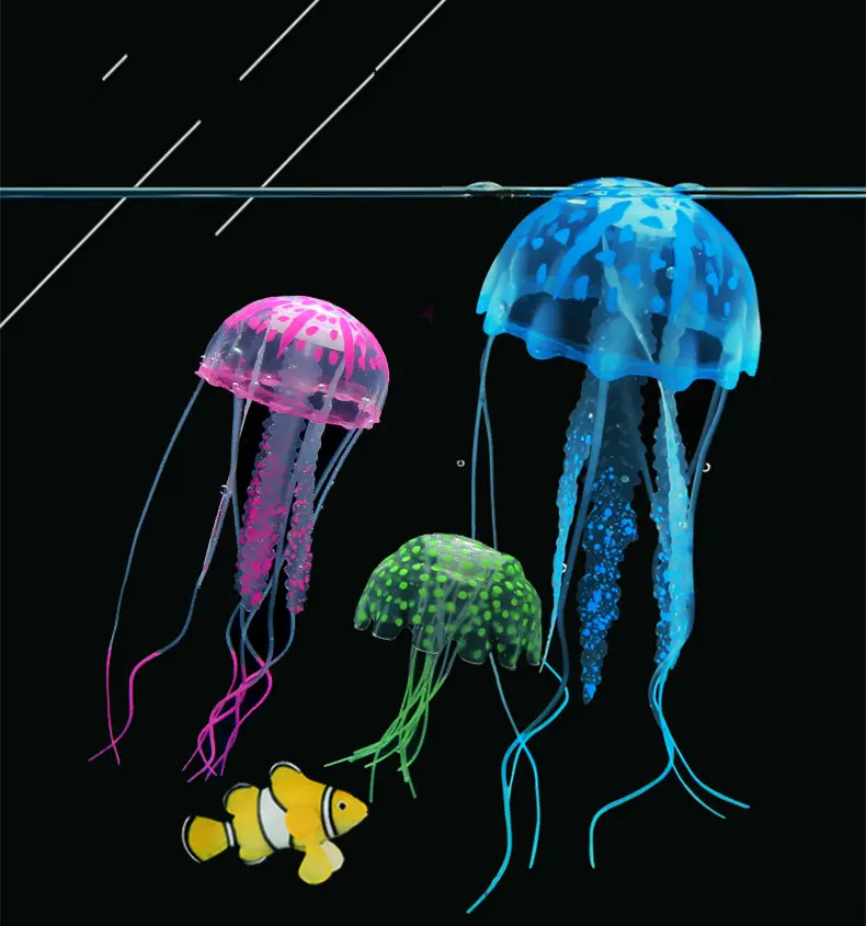Artificial Jellyfishes Colorful Decor Aquarium Fish Tank Accessories ... Artificial Jellyfishes Colorful Decor Aquarium Fish Tank Accessories ...