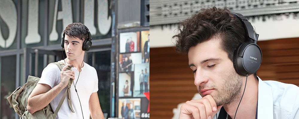 Edifier H840 강력한 Sound 헤드폰 헤드셋 Soft 폼 및 가죽 귀 캡 HIFI 헤드폰 3.5 미리메터 AUX 대 ...