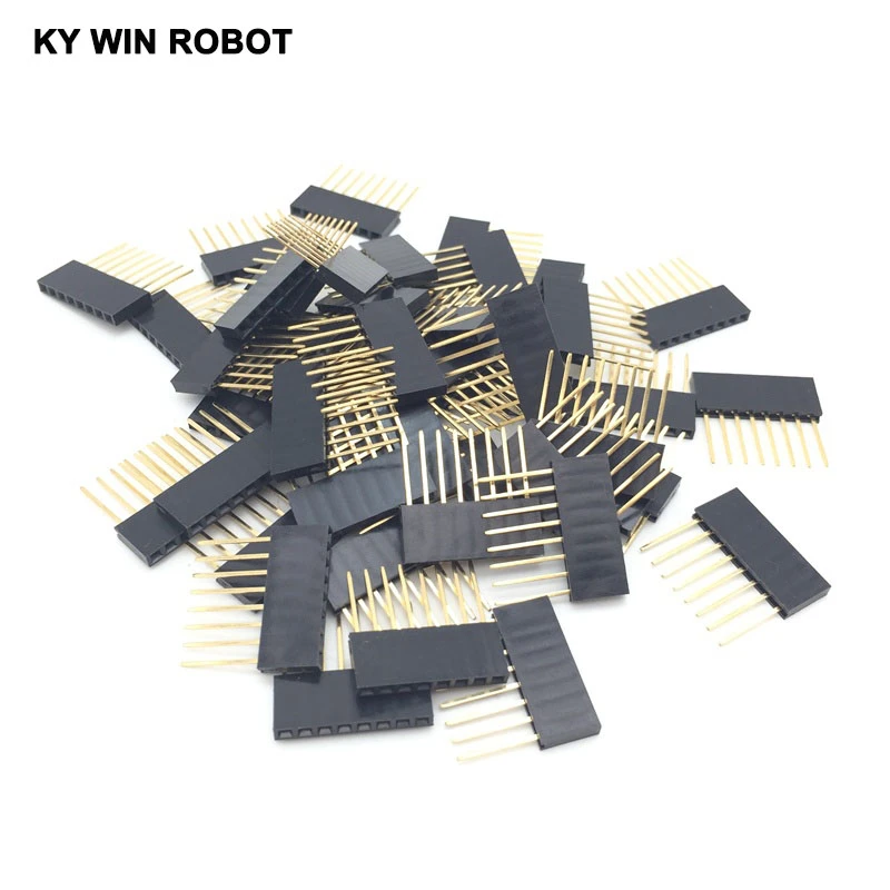 50pcs/lot Special Female Header Connector PC104 long Female Header Connector 2.54 spacing 1*8/8P ...