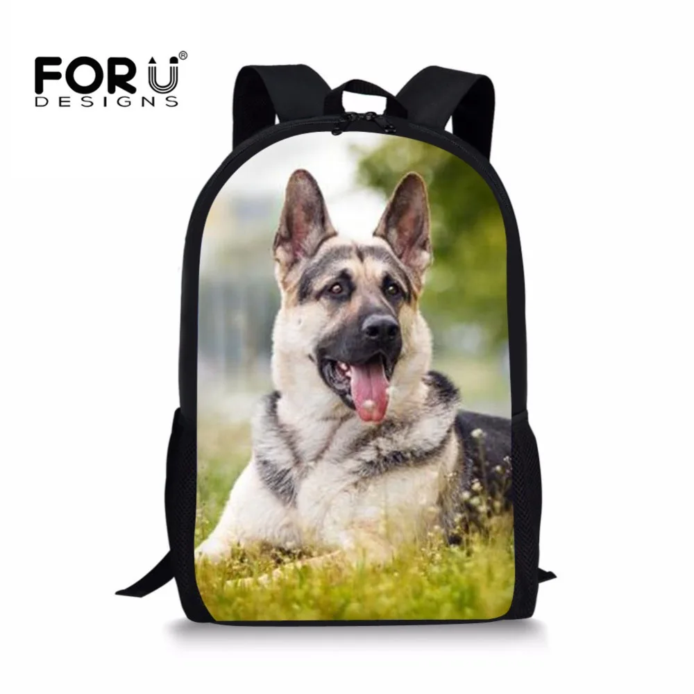 FORUDESIGNS Shepherd Dog Printed School Backpack for Teenage Boys Girls ...