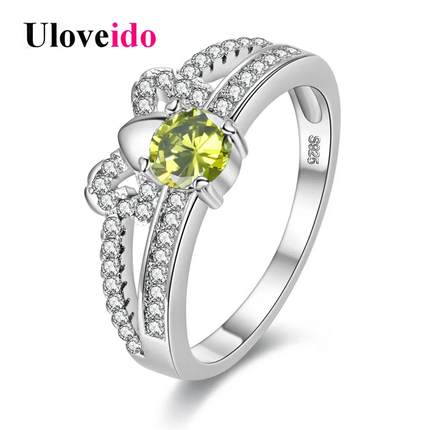 Uloveido Wedding Costume Jewelry Rings for Women Engagement Ring Female ...