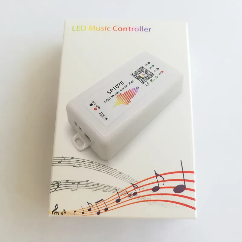 SP107E Pixel IC SPI Music LED Controller by Phone APP Bluetooth-compatible For WS2812 SK6812 ...