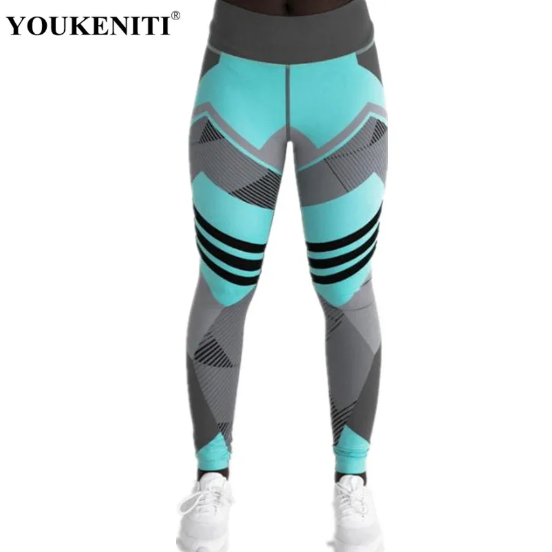 Youkeniti Brand Women Yoga Pants High Waist Push Hip Sports Leggings