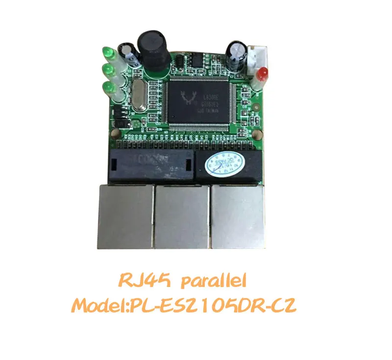 Realtek RTL8306E чипсет 90/180 градусов RJ45 3 порта мини ethernet коммутационная плата ...