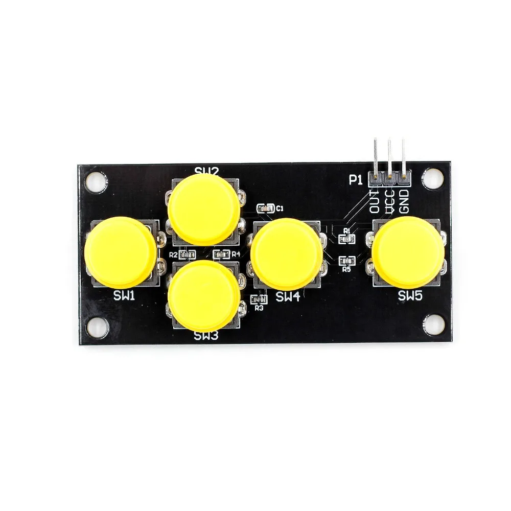 Analog 5 Button Ad Keyboard Electronic Blocks Simulate Five Key Module Diymore