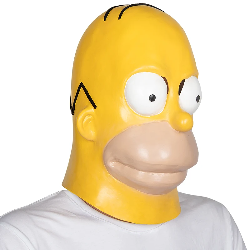 The Homer Simpsons Latex Simpsons Cosplay Mask Halloween Cosplay For ...