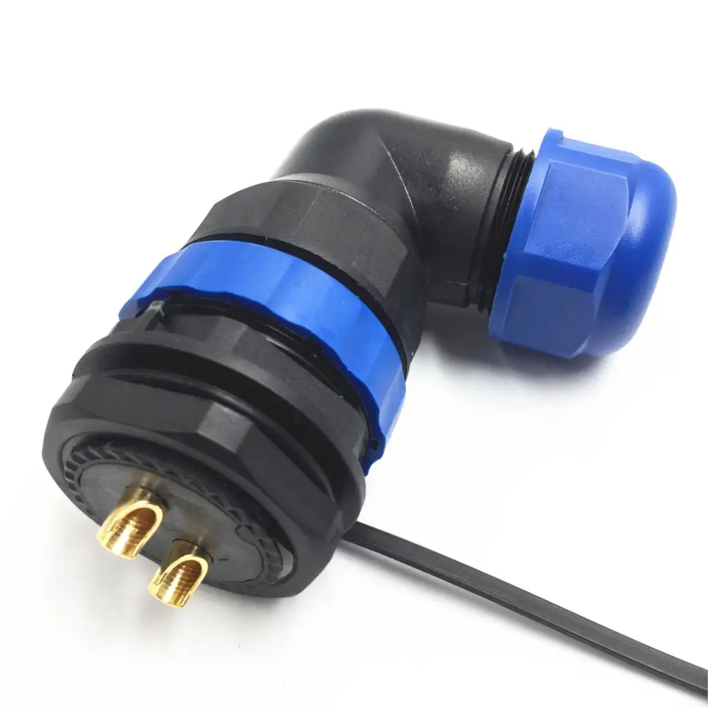 SP28TA ZM 28mm 90 Degree Elbow Aviation Plug Waterproof Connector 3 5 7 ...