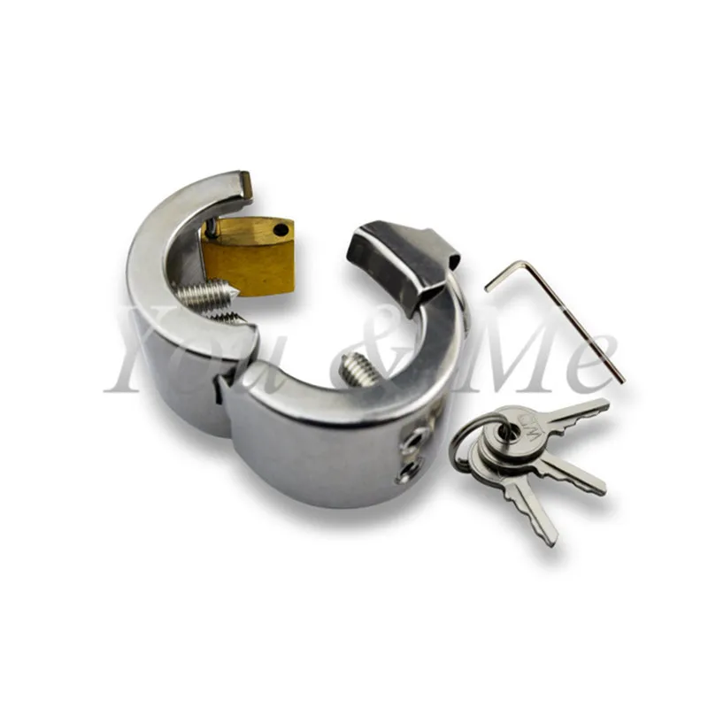 196g Stainless Steel Cock Ring Pendant Scrotum Testicle Bondage