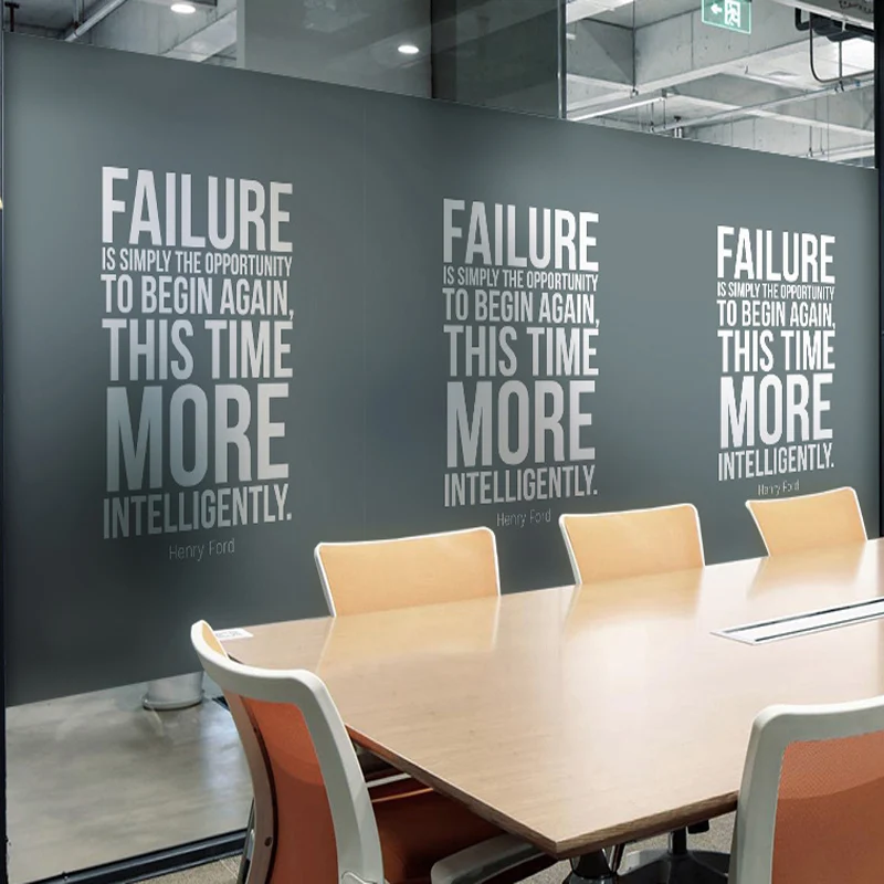 Matte custom explosion proof electrostatic stickers conference room ...