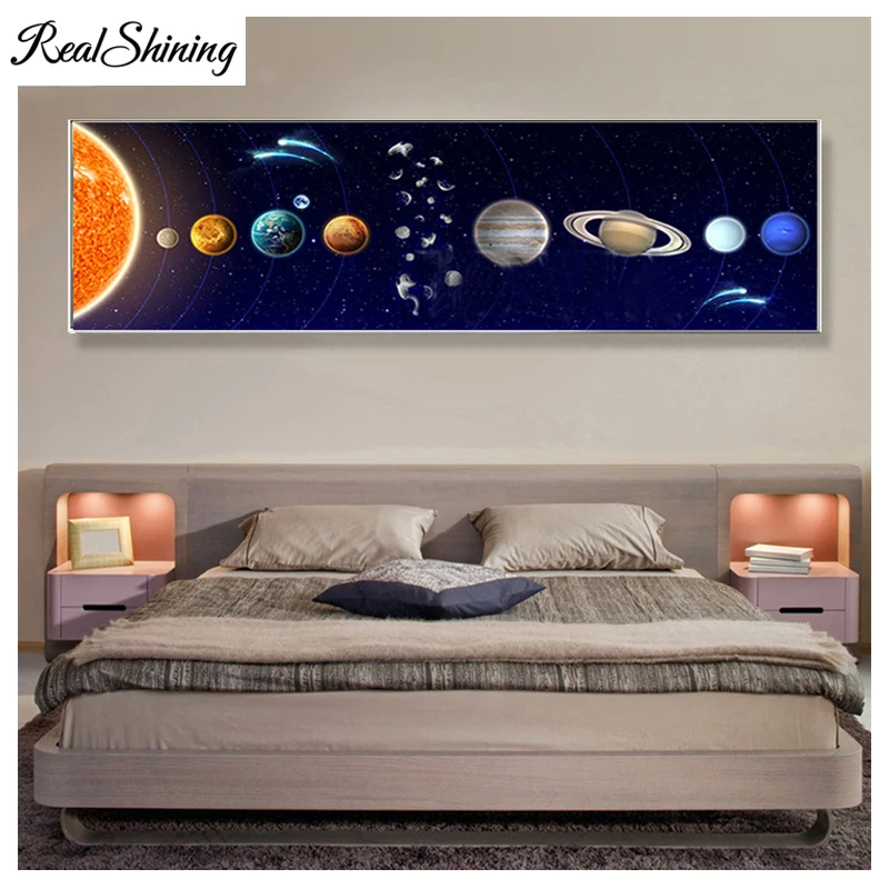 Diamond Painting Vast Solar System Planets 5d Diy Full Square Drill ...