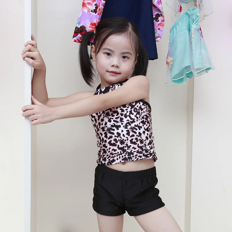 Two Piece Children Swimwear Girls Leopard Style swimming suit Girls ...