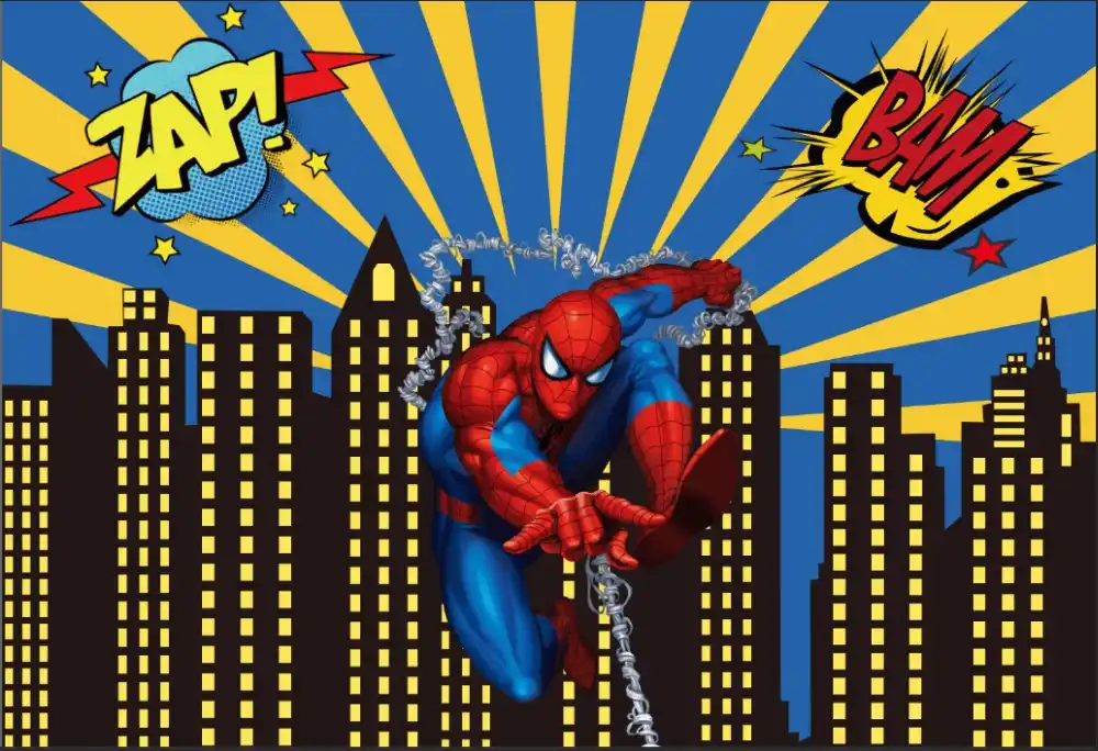 7x5FT Skyscraper Web Silk Spiderman Spider Man Custom Photo Studio ...