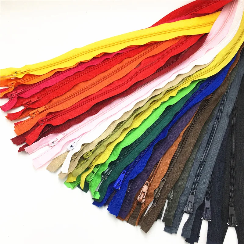 22pcs mix color zipper 5# open end zipper 40cm Nylon Zipper for DIY ...