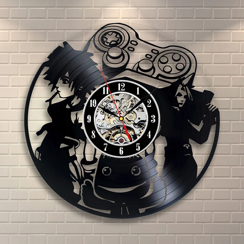 Hollow Black CD Record Wall Clock Final Fantasy Art Vinyl Wall Clock ...