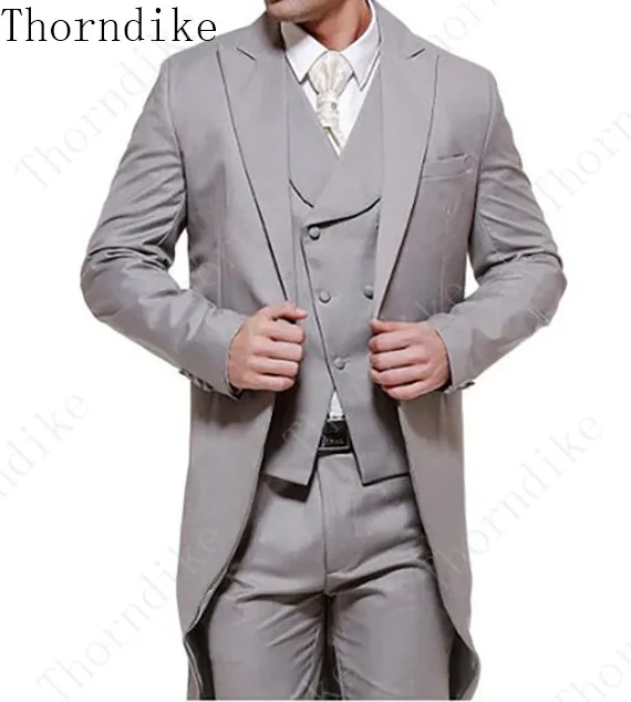 Cindy Dike traje largo para hombre, chaqueta clásica con solapa de pico ...