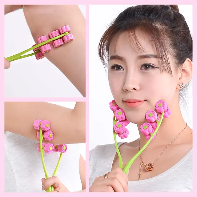 V Face Thinning Massager Roller Double Chin Fat Soluble Manual Firming