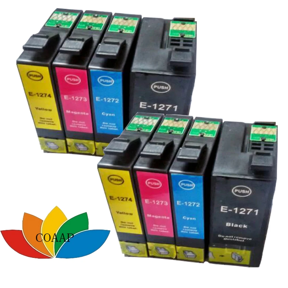 8 X T127xl T1271 - T1274 Compatible Ink Cartridges For Epson Stylus ...