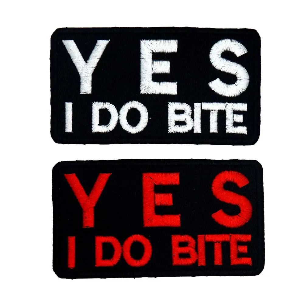 YES I DO BITE Aplique bordado, etiqueta de costura, parches de ...