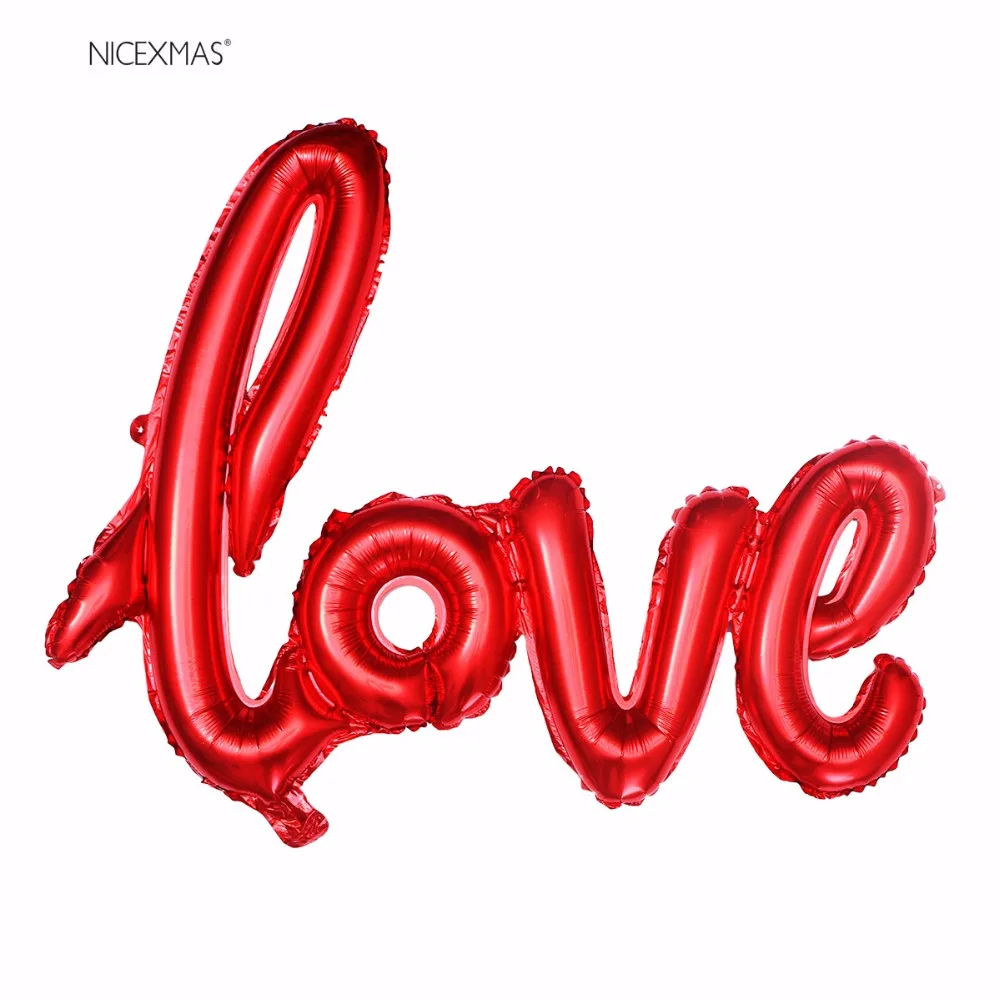 LOVE Designed Foil Balloon Romantic Mylar Balloons Love Balloons ...