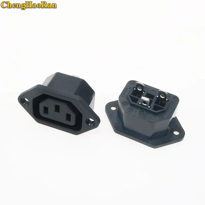 Chenghaoran Iec 320 C14 Female Ac Power Inlet Socket Jack Connector ...
