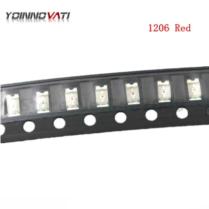 200PCS LOT 1206 Red SMD LED Diode Light 3216 Diodes SMD Super 1206 Led