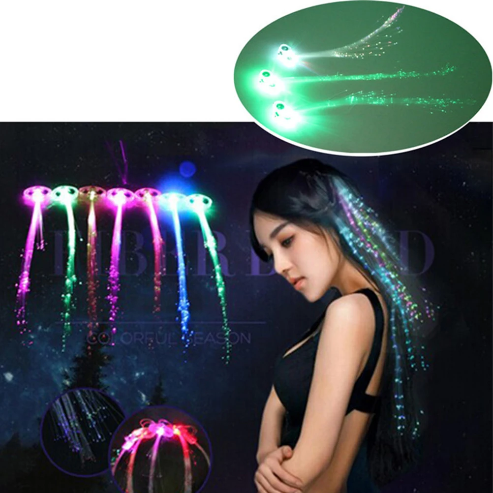 10 Pcs Luzes LED Flash LED Cabelo Braid ClipHair Incandescência ...