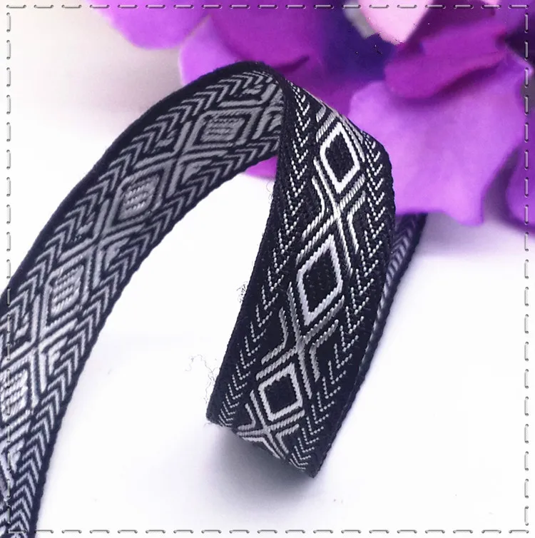 Ruban,picture color--Ruban Jacquard tissé en polyester 10mm, matériel ...