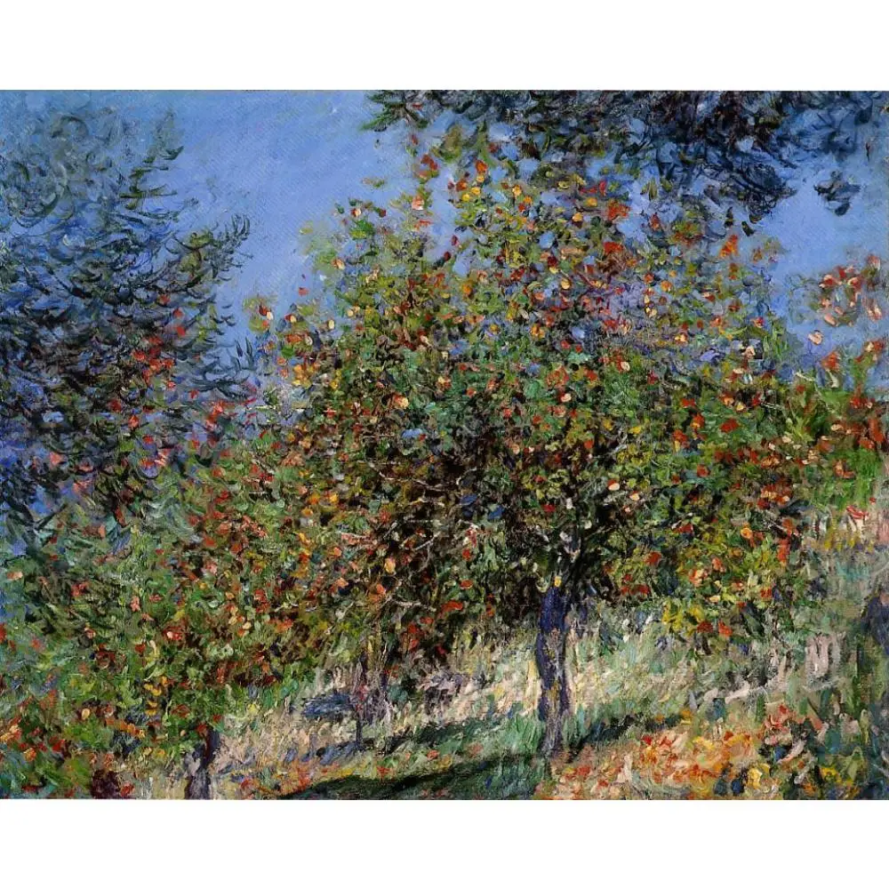 High quality Claude Monet modern art Apple Trees on the Chantemesle ...