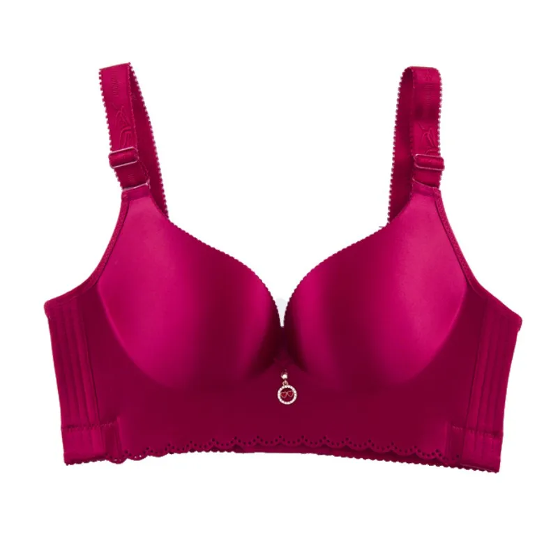 Wireless Seamless Women Bras Comfort Five Hook And Eye Thin Bras Padded Push Up Bras Plus Size