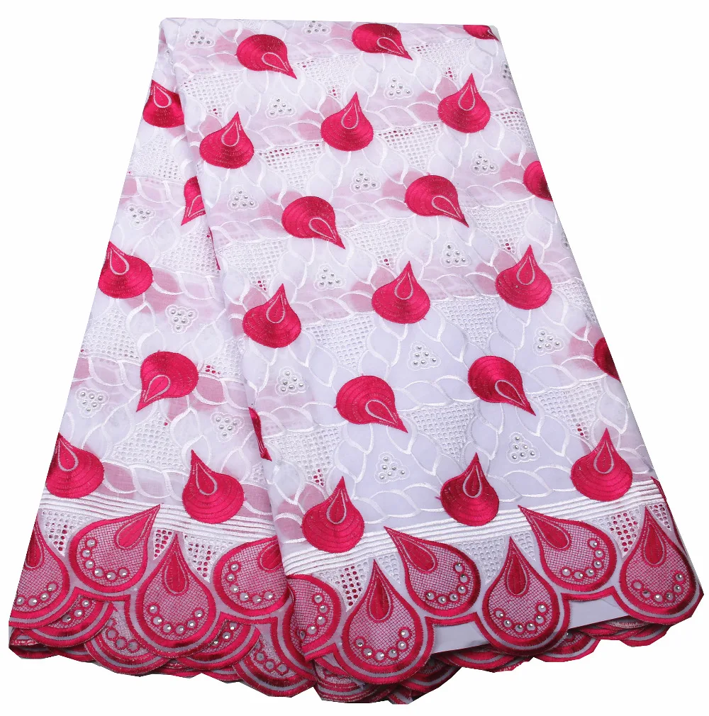 Beautiful swiss voile lace in switzerland with stones cheap price ...