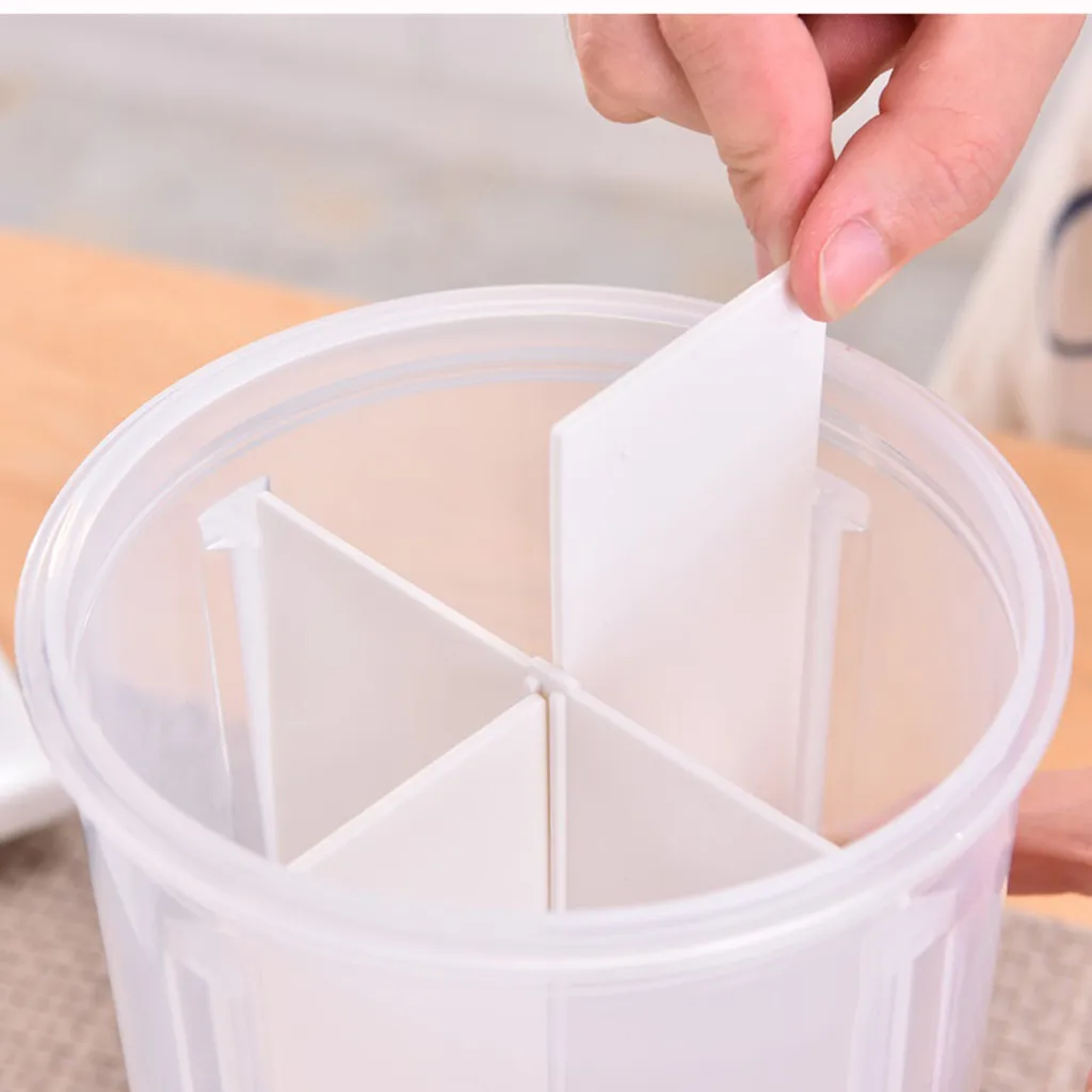 Large 2L compartment transparent sealed canned grain storage tank ...