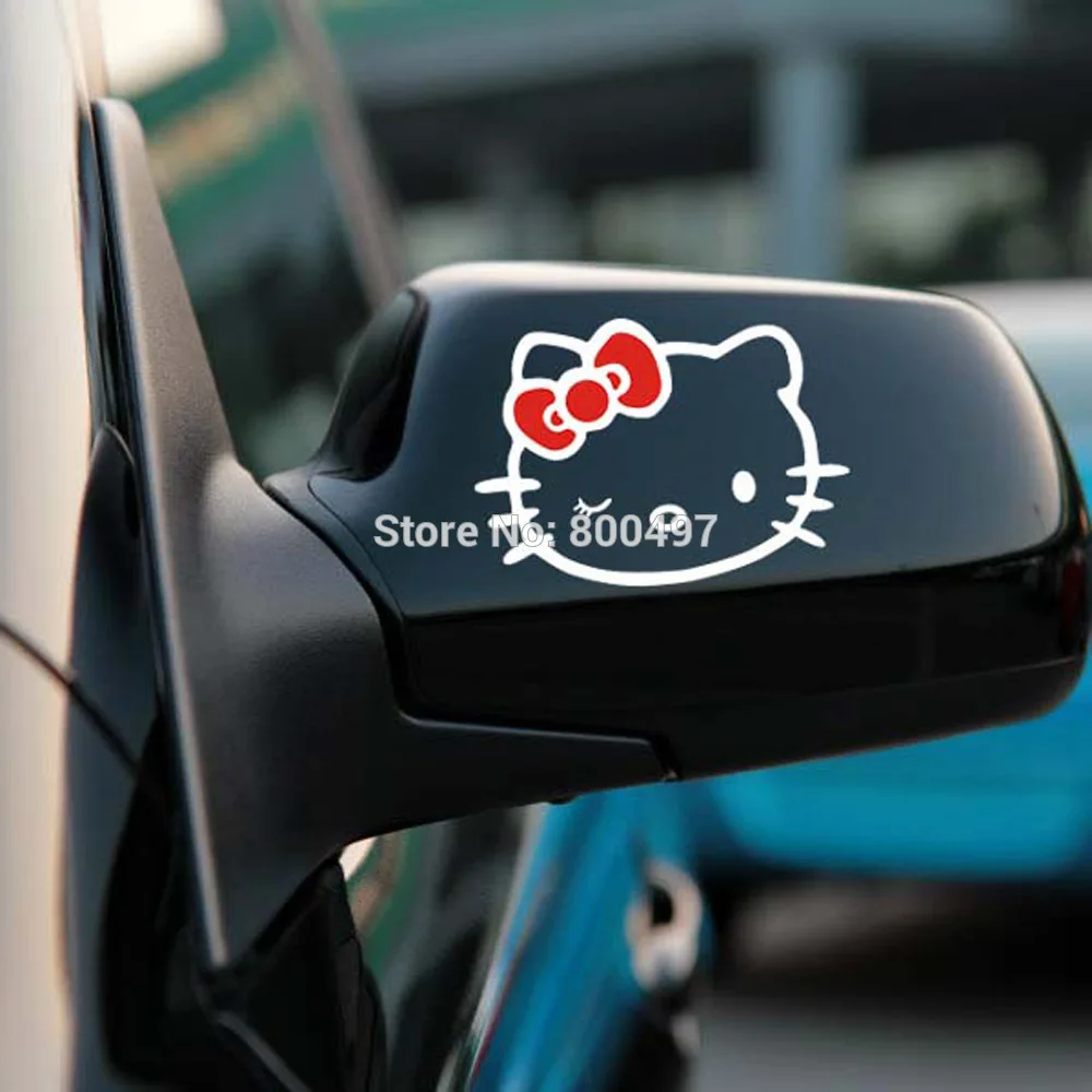 2 x Funny Hello Kitty Car Stickers Car Decrotative Decal for Tesla ...