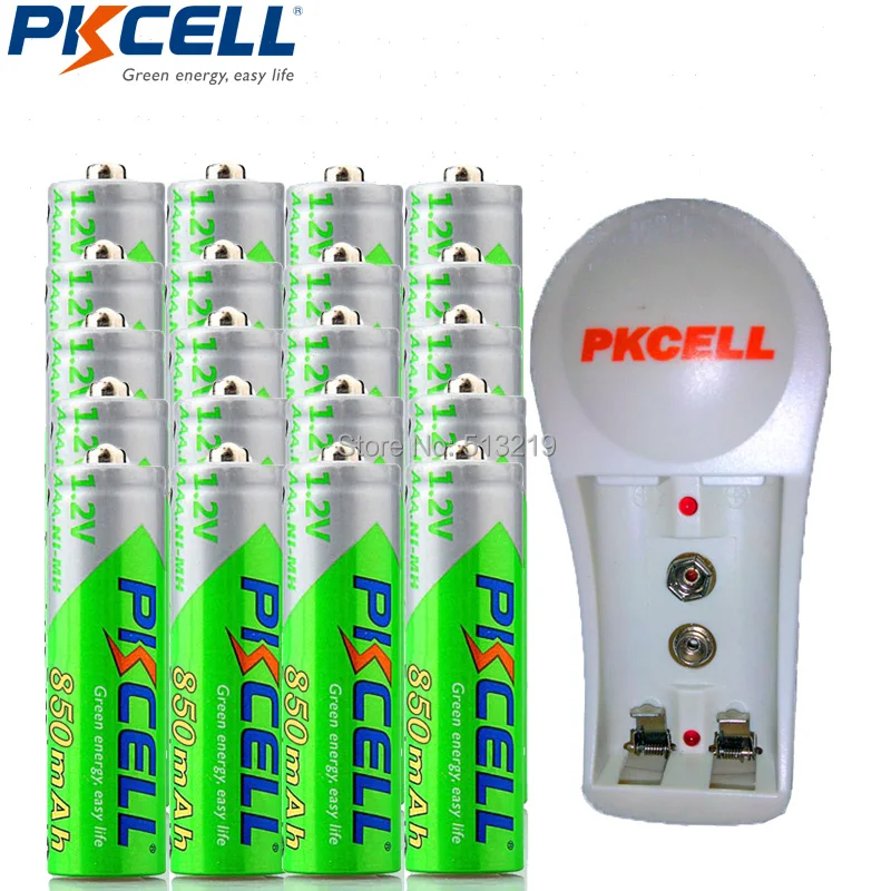 20Pcs 1.2V 850mAh Low self discharge LSD Ni MH Battery US/EU Plug 2Slot ...