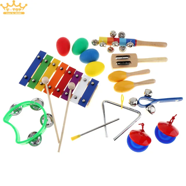 8 tom Conjunto 9 Tipos Crianças Instrumentos Musicais de Percussão ...