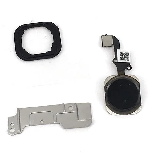 E REPAIR Home Button Key Flex Cable Assembly with Back Metal Plate and ...