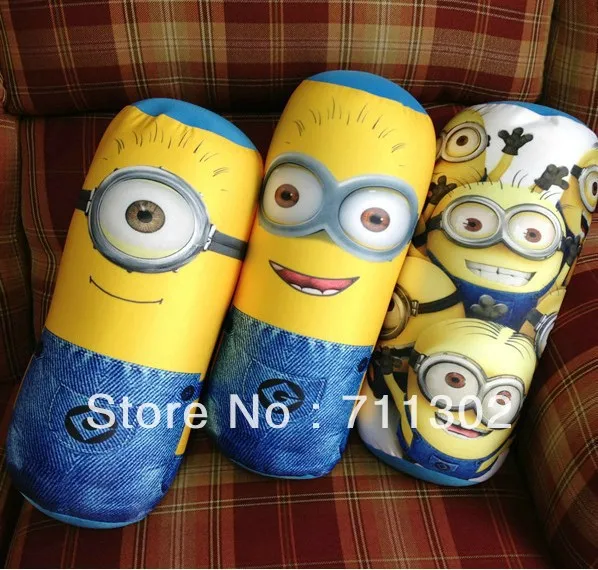 Free Shipping Minion Designer Print Pillows Despicable Me Tube Cushions ...