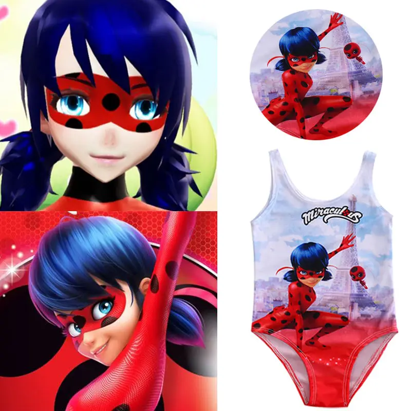 Clothes, Shoes & Accessories Swimwear bikini Miraculous Ladybug girls ...